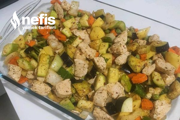 Fırında Sebzeli Tavuk - Hdabla